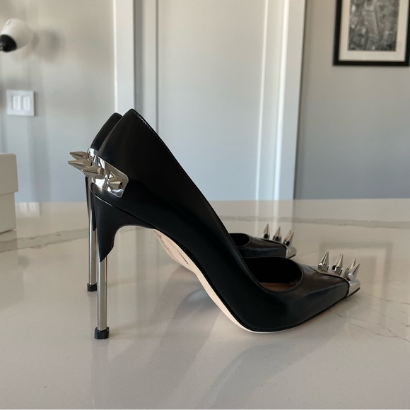 Alexander McQueen | Shoes | Alexander Mcqueen Spikeembellished Leather ...